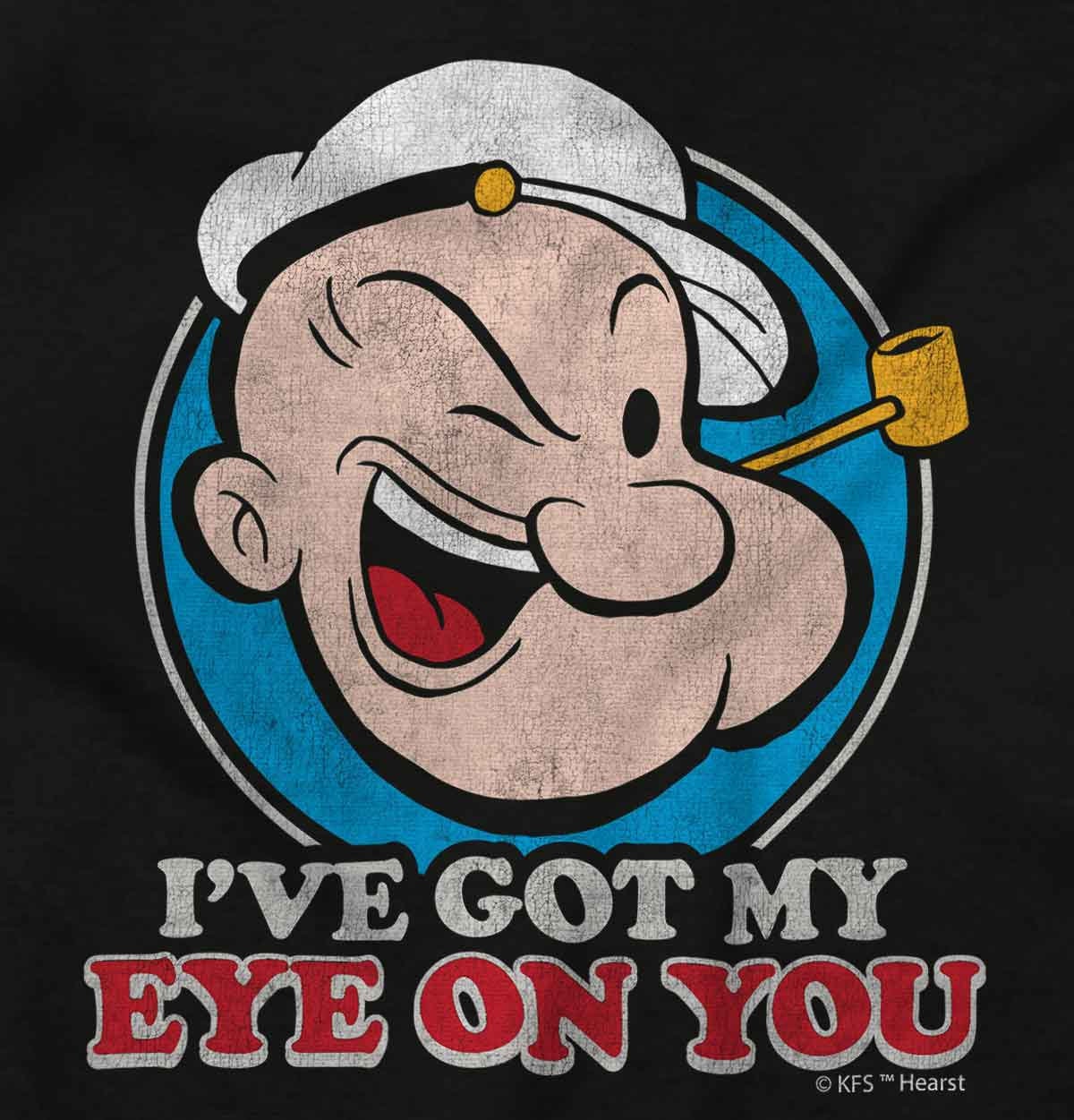Vintage Cartoon Retro Popeye Character Funny Womens or Mens Crewneck ...