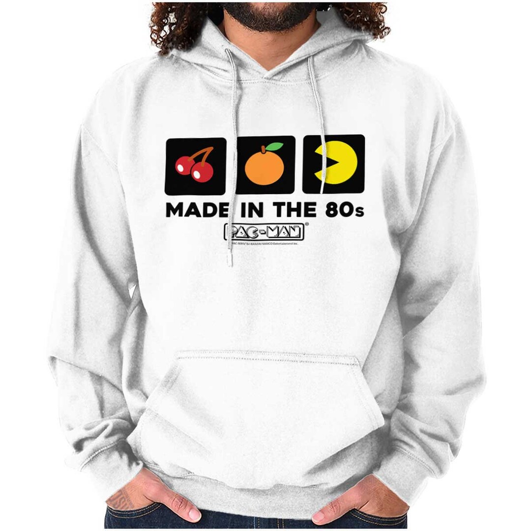 PACMAN Made in the 80s 1980s Kid Vintage Hoodie Hooded Sweatshirt Men ...