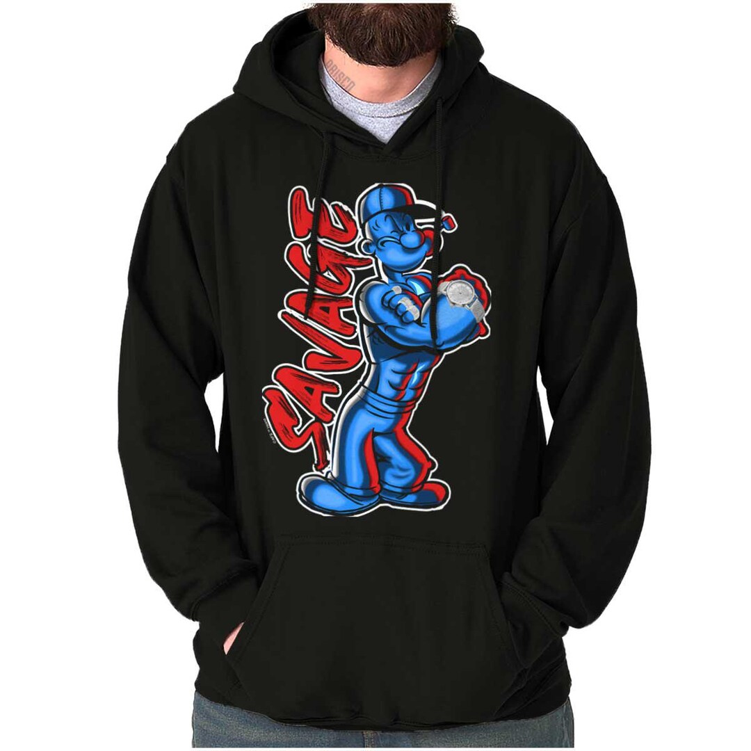 Urban Popeye the Sailor Man Savage Cartoon Hoodie Hooded Sweatshirt Men ...