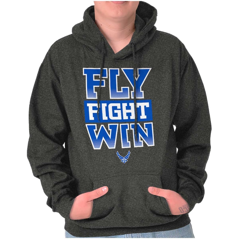 Fly Fight Win USAF Pilot Air Force Military Hoodie Hooded Sweatshirt ...