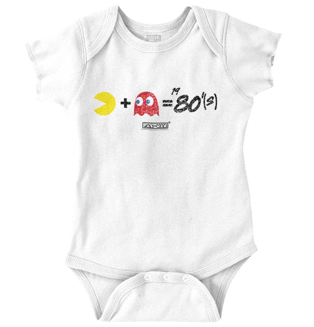 PACMAN and Blinky 80s Math Equation Retro Newborn Baby Boy Girl Infant ...
