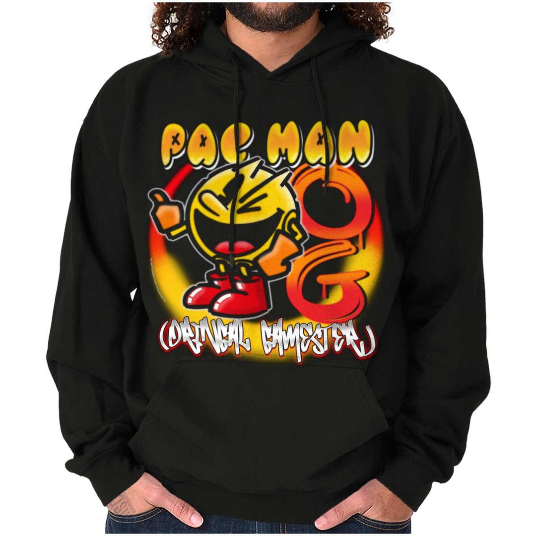 Retro PACMAN Airbrushed OG Original Gamester Hoodie Hooded Sweatshirt ...