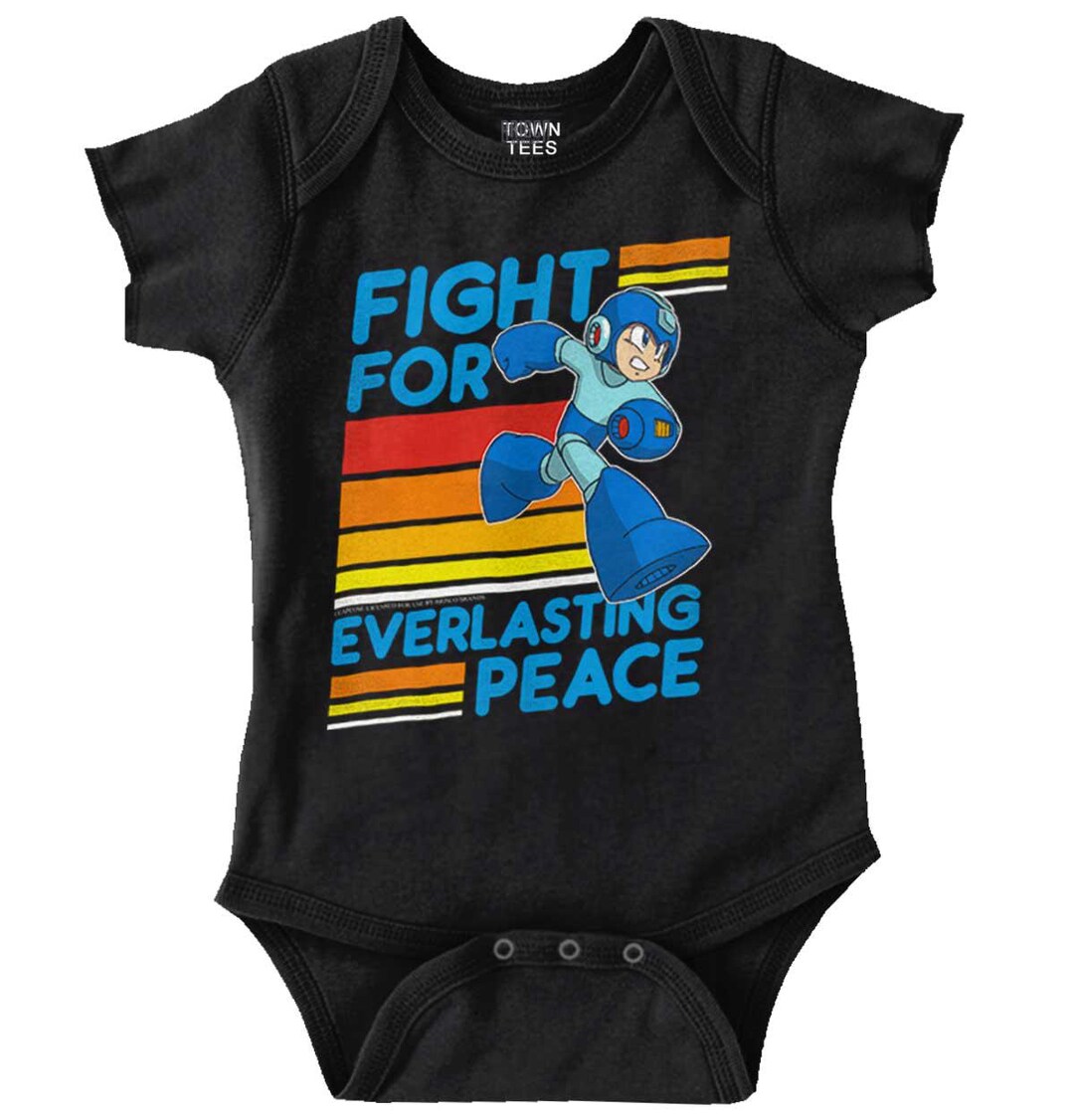 Mega Man 90s Gamer Anime Cartoon Character Newborn Baby Boy Girl Infant ...