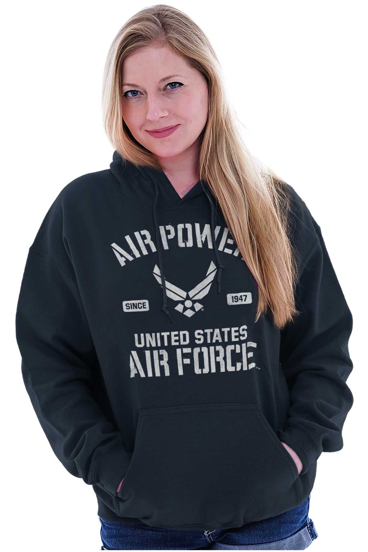 US Air Force Strong Proud USAF Military Gift Hoodie Hooded Sweatshirt ...