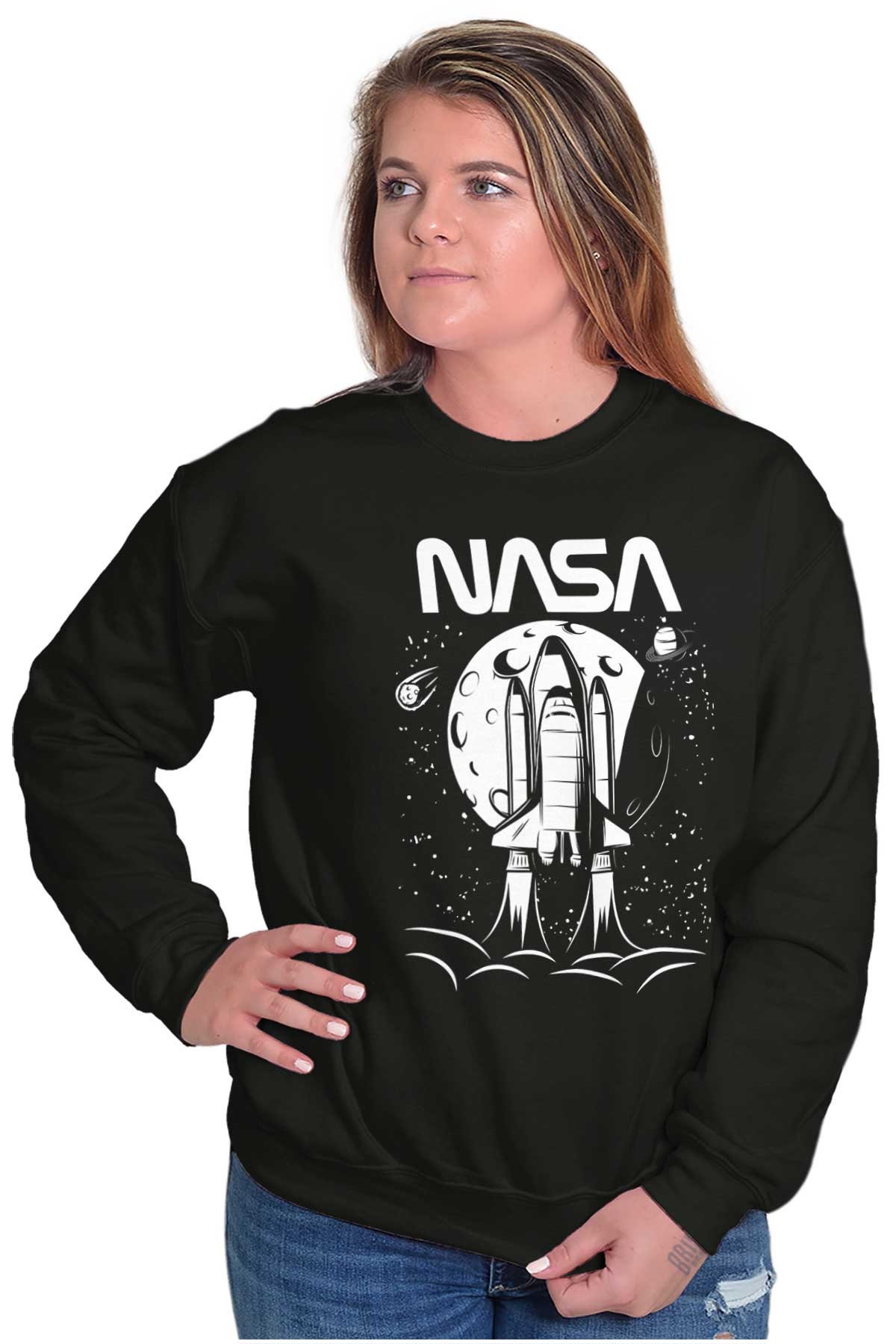 NASA Space Shuttle Rocket Aerospace Program Womens or Mens Crewneck ...