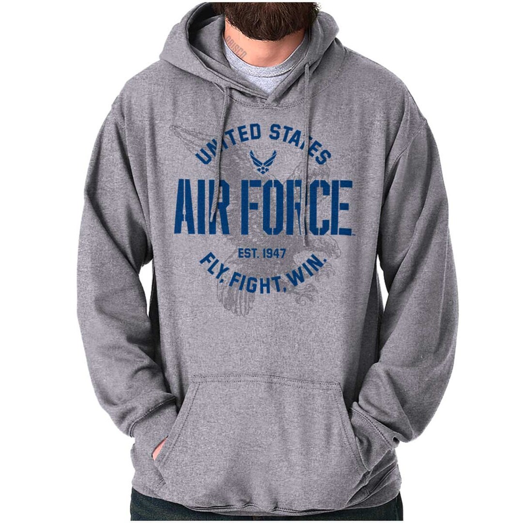 USAF Fly Fight Win US Military Air Force Hoodie Hooded Sweatshirt Men ...