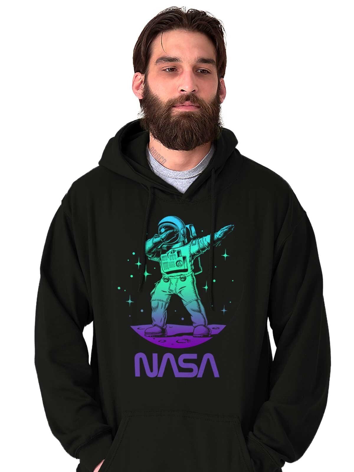 NASA Logo Spaceman Astronaut Dabbing on Moon Hoodie Hooded Sweatshirt ...