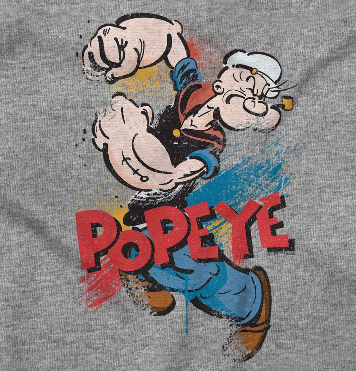 Original Cartoon Popeye Sailor Licensed Long Sleeve Tshirt for Men or ...