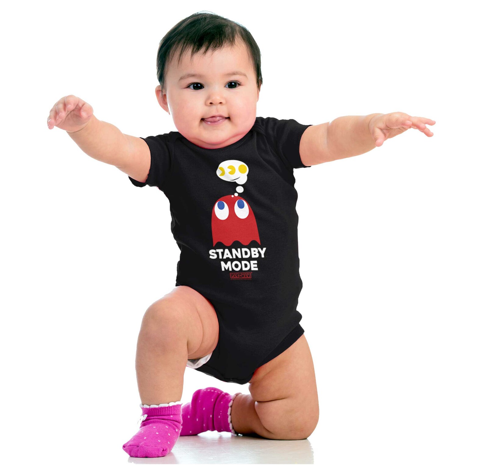 PACMAN Ghost Blinky Video Game Standby Mode Newborn Baby Boy Girl ...