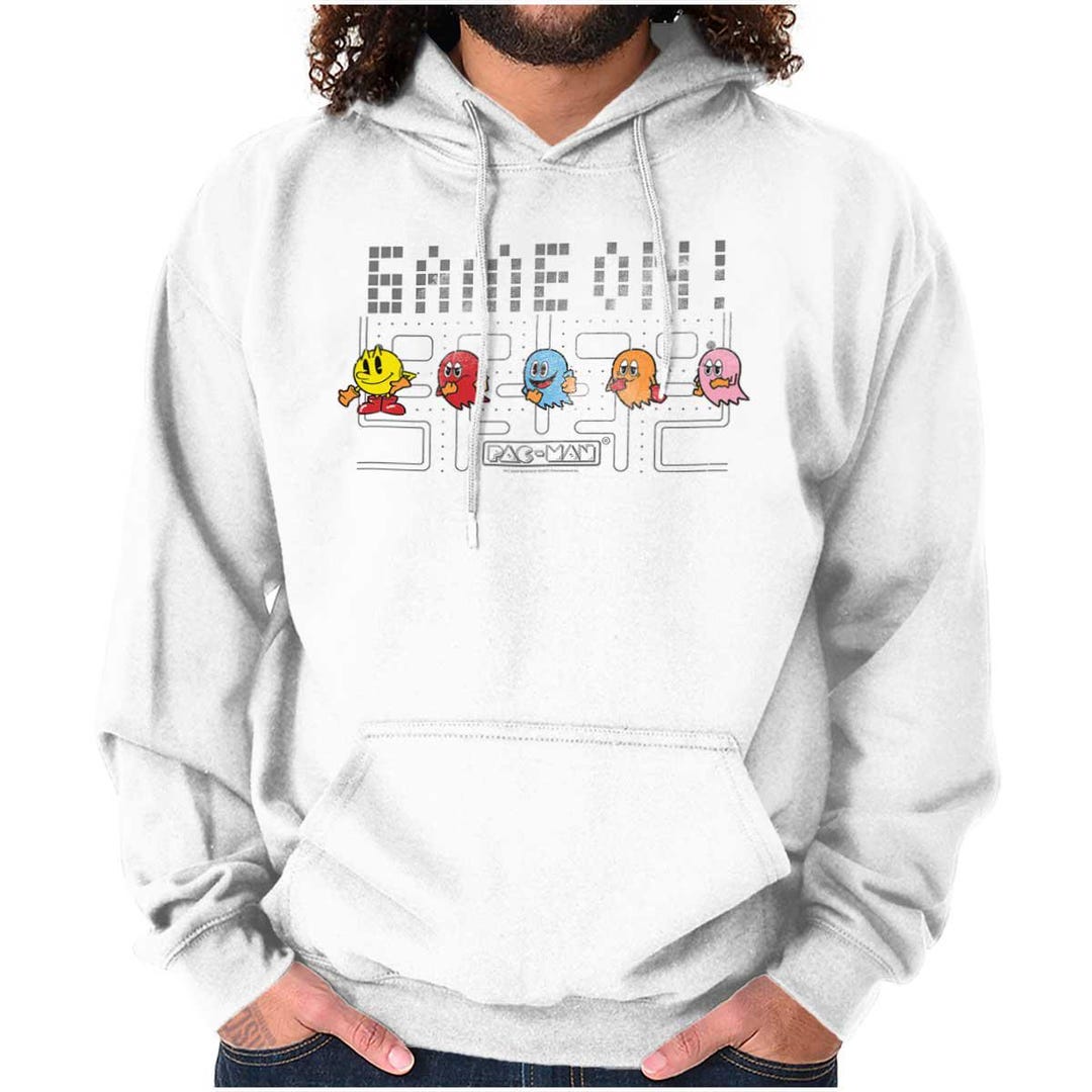 PAC-MAN Hoodie: Game on Graphic Fleece Hooded Pullover Sweatshirt - Etsy