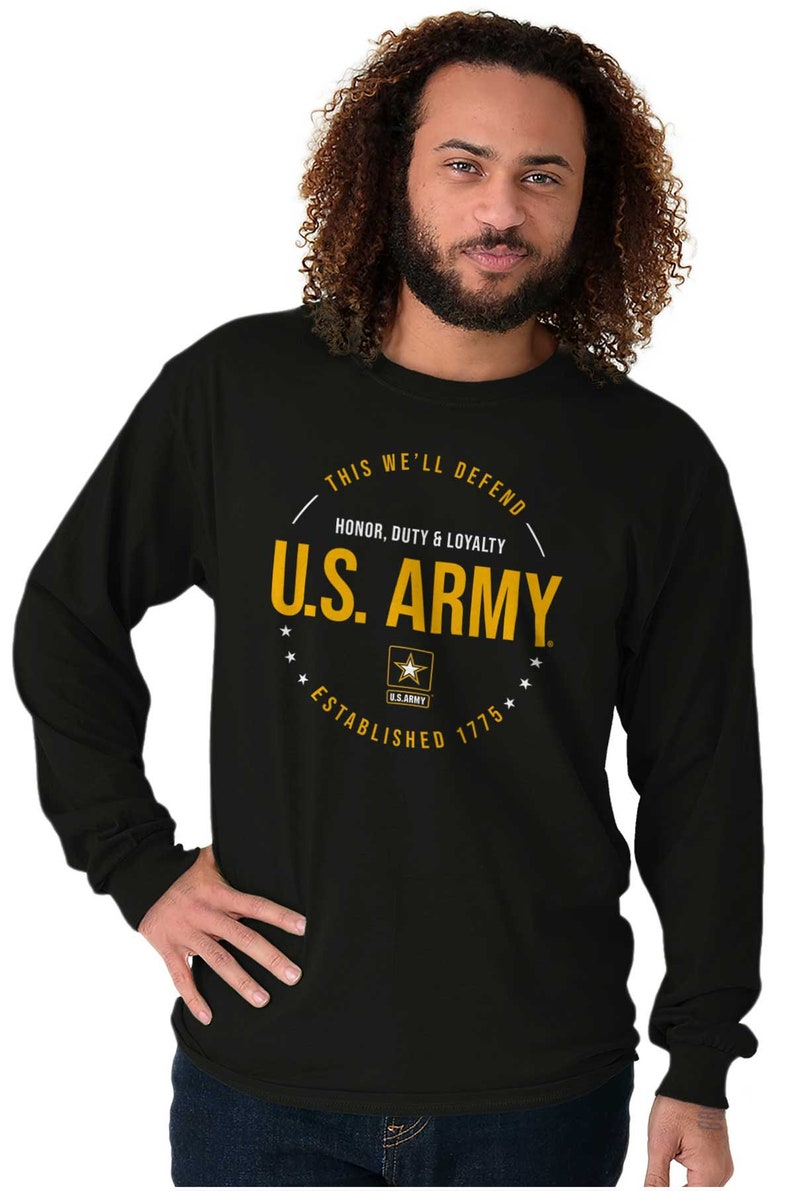 US Army Honor Duty Loyalty Military USAF Long Sleeve Tshirt for Men or ...