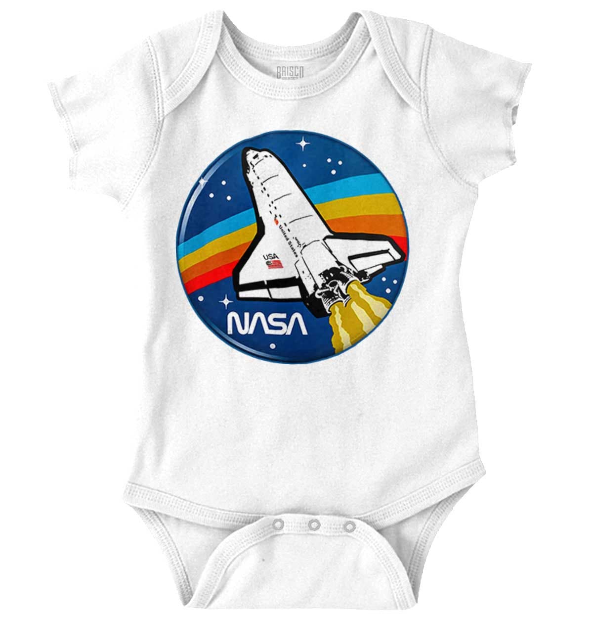 NASA Retro Logo Space Shuttle Rocket Vintage Newborn Baby Boy Girl ...