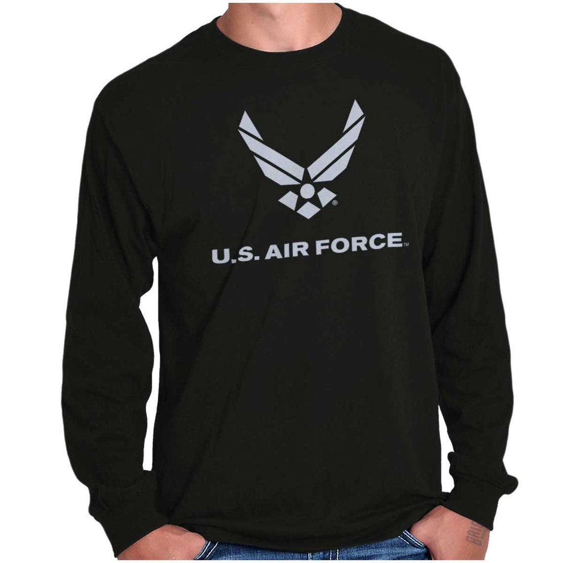 USAF American Official Air Force Logo Gift Long Sleeve Tshirt for Men ...