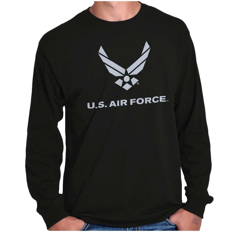 USAF American Official Air Force Logo Gift Long Sleeve Tshirt for Men ...