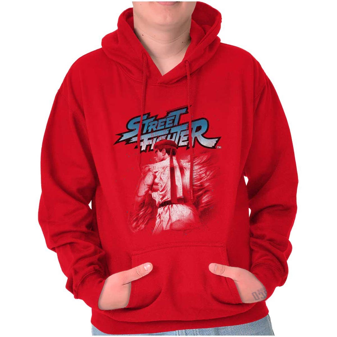 Street Fighter Capcom Video Gamer 90s Ryu Hoodie Hooded Sweatshirt Men ...