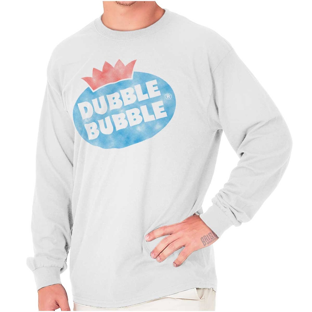 Vintage Dubble Bubble Gum Double Candy Logo Long Sleeve Tshirt for Men ...