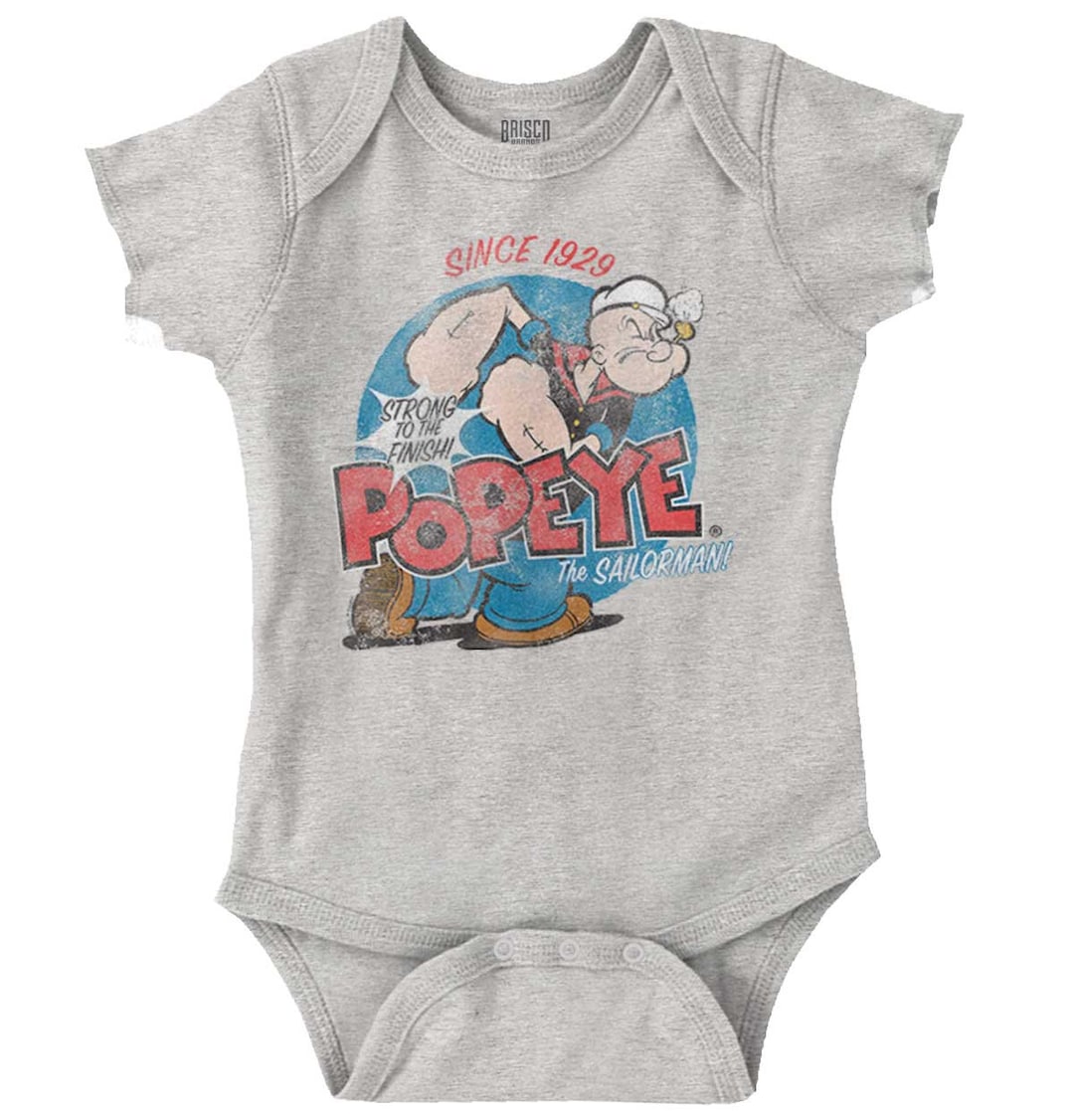 Vintage Popeye Cartoon Dad Father Cool Gift Baby Boys Infant Romper ...