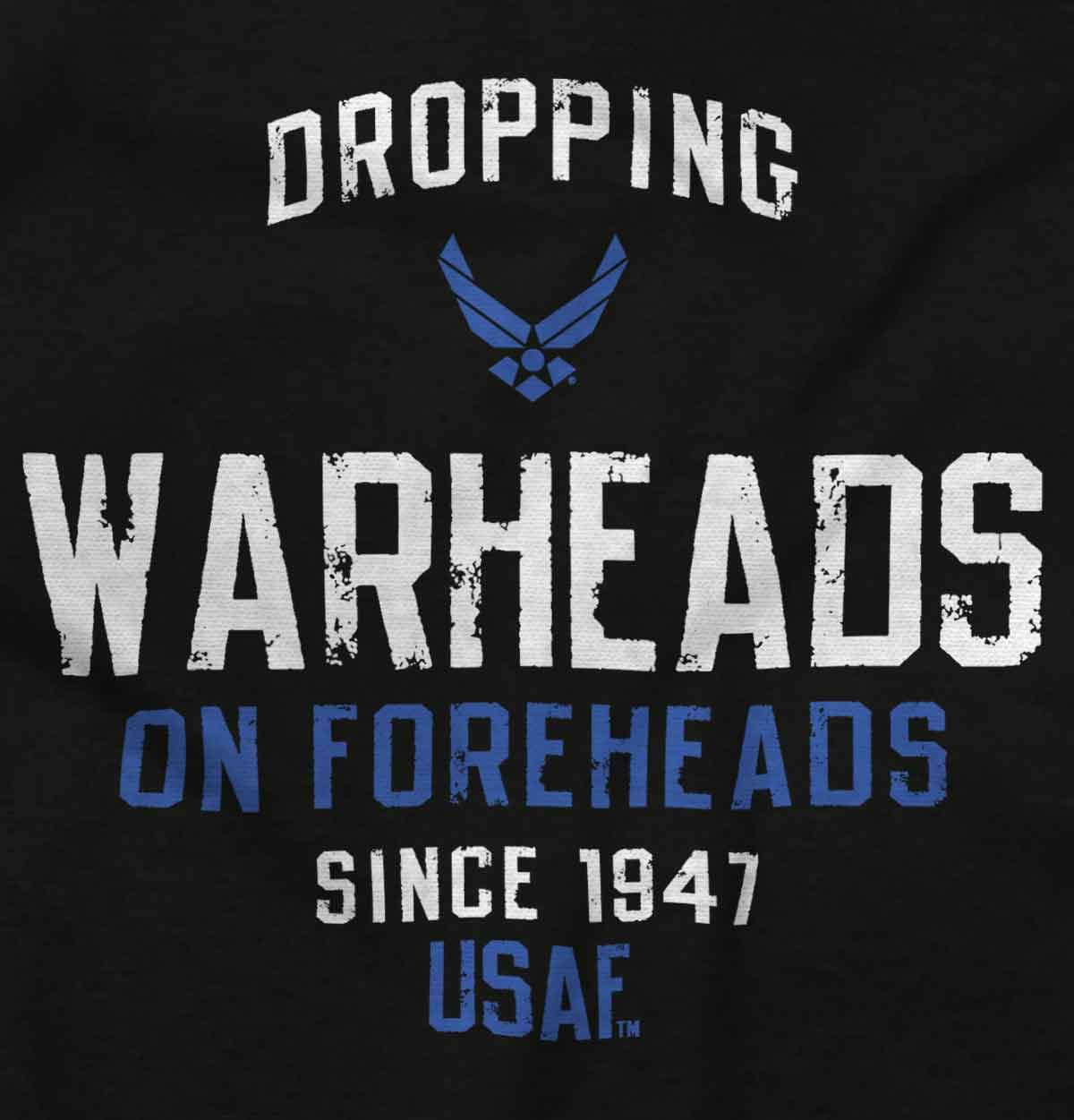 US Air Force USAF Warheads on Foreheads Gift Womens or Mens Crewneck ...