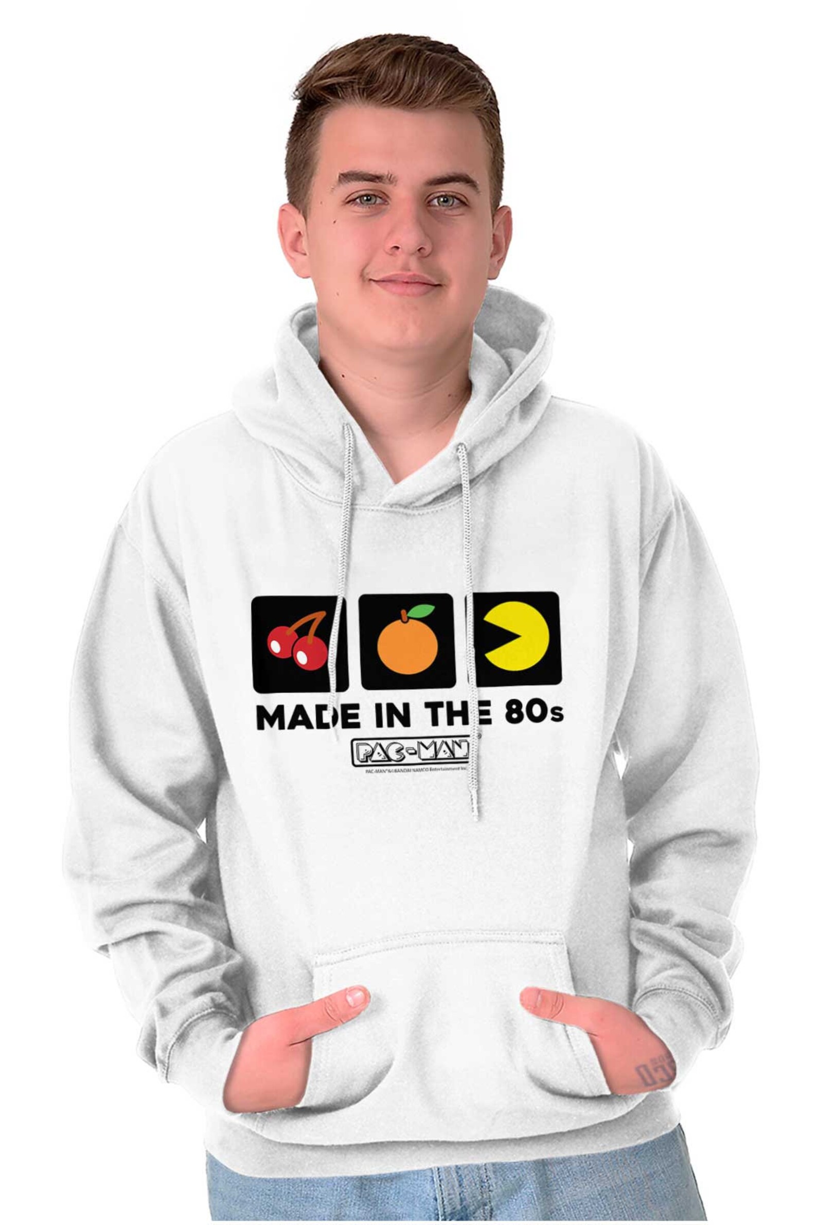 PACMAN Made in the 80s 1980s Kid Vintage Hoodie Hooded Sweatshirt Men ...