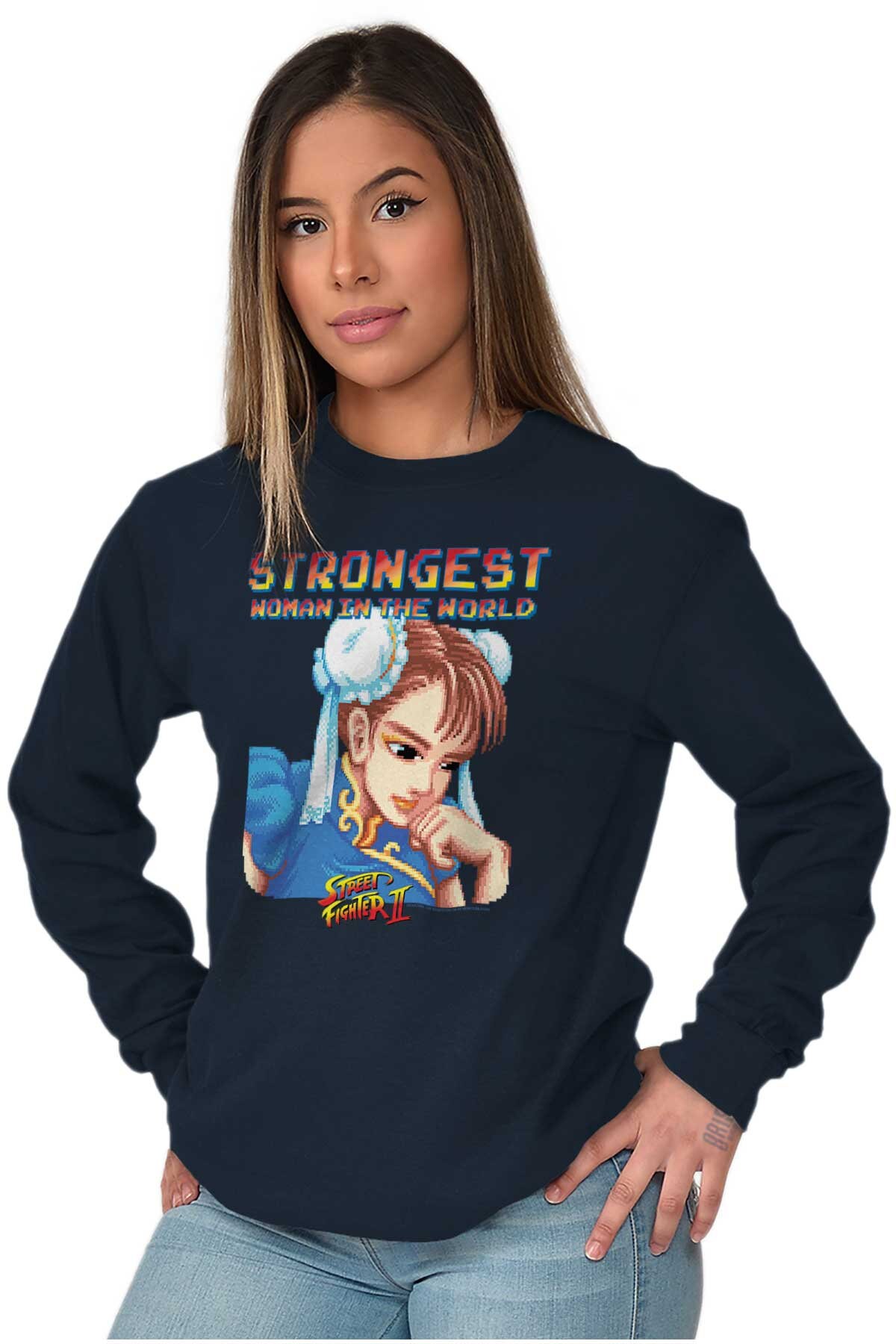 Street Fighter Chun-li Strong Woman Feminist Long Sleeve T Shirt Tees ...