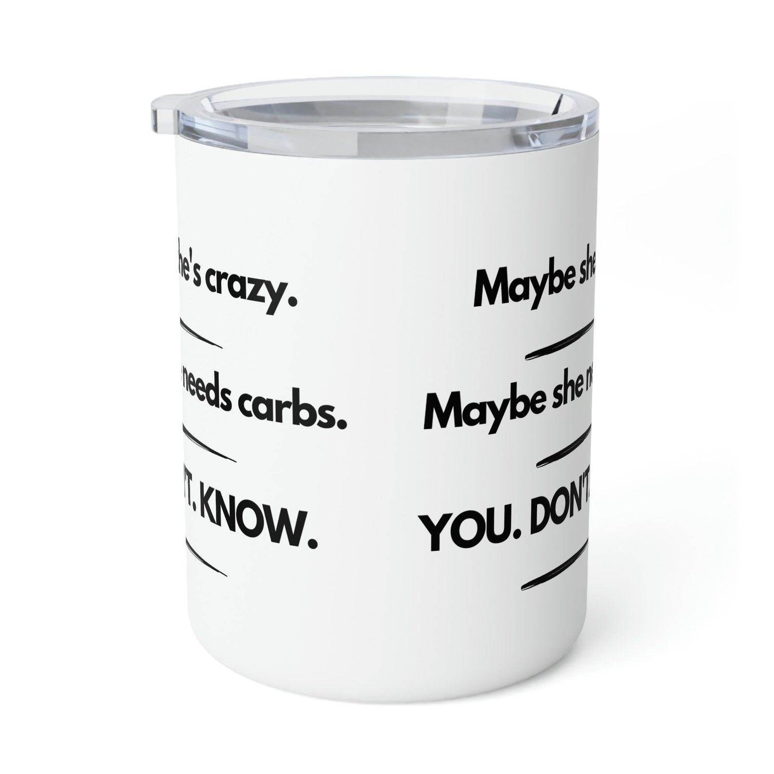 Maybe She's Crazy. Maybe She Needs Carbs.insulated Coffee Mug, 10oz - Etsy