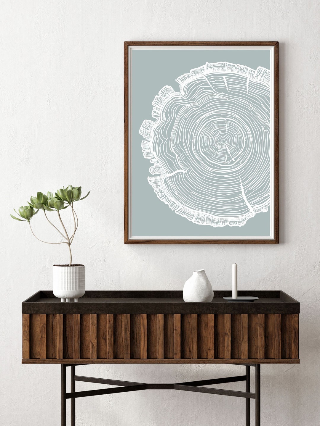 Tree Ring Art Print, Instant Digital Download, Minimalist Home Decor ...