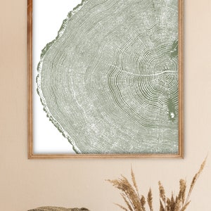 Tree Ring Art Print, Instant Digital Download, Tree Ring Wall Art ...