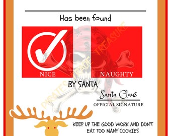 Personalized Printable Nice List Certificate - Etsy