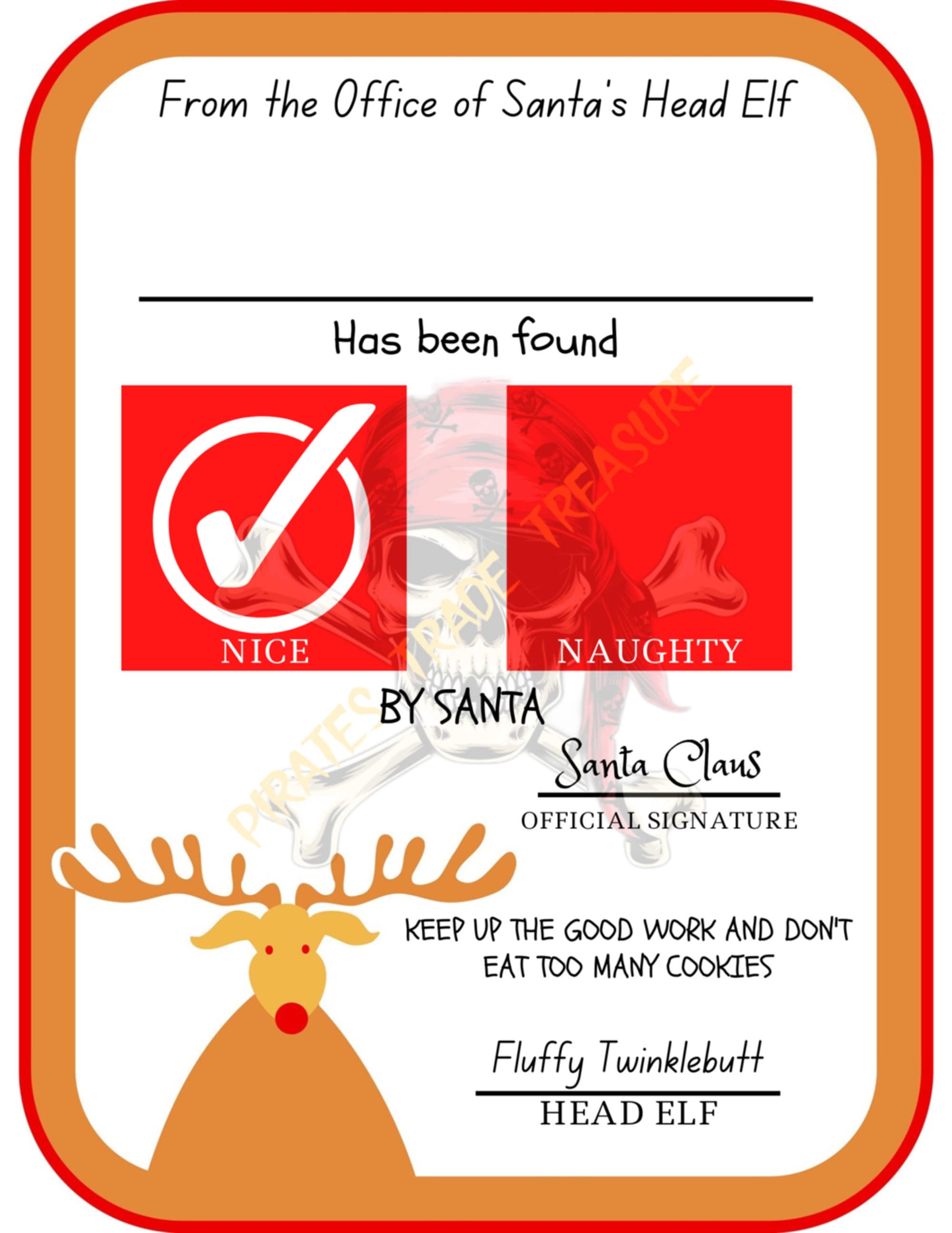 Personalized Printable Nice List Certificate - Etsy