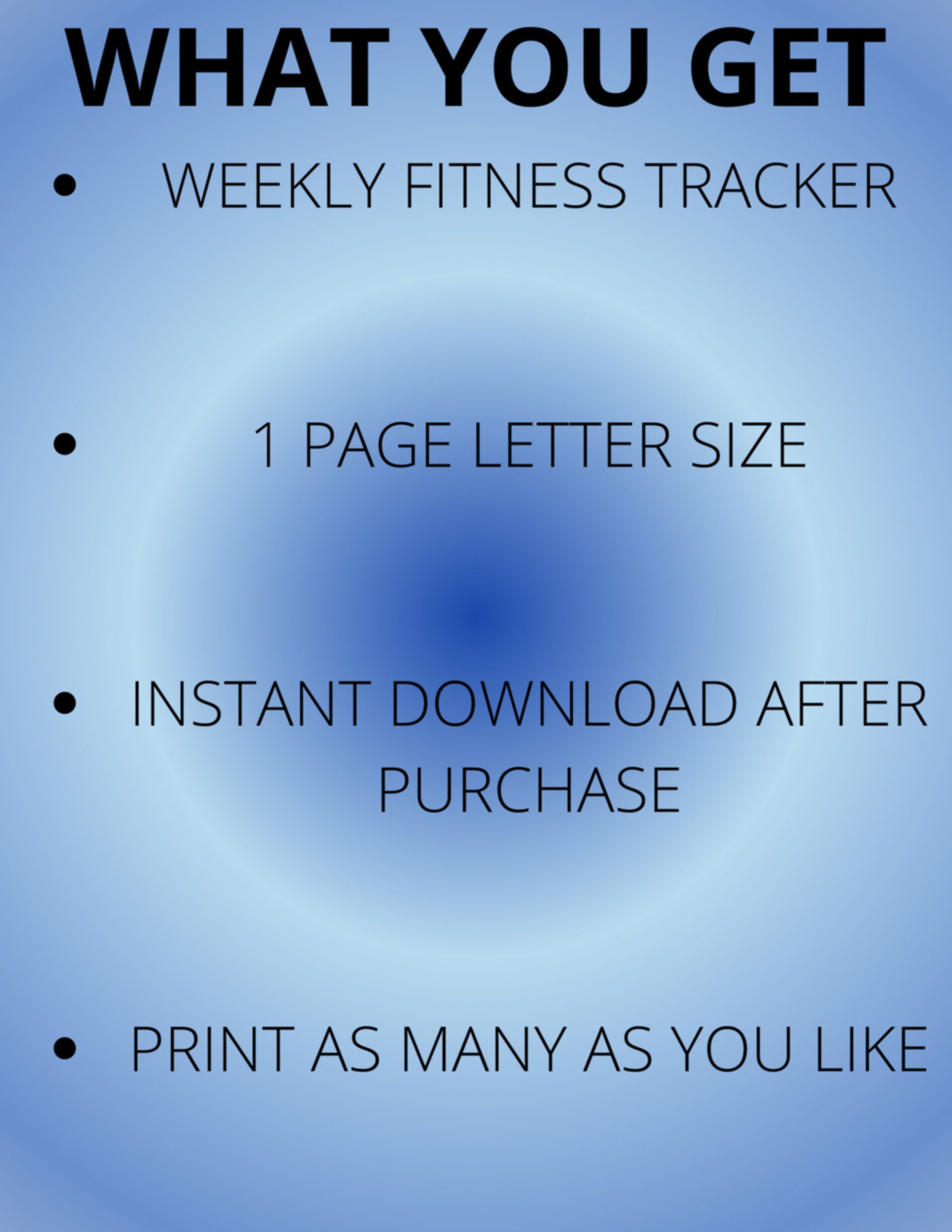 Fitness Tracker, Digital Download, Printable, Workout Log, Exercise ...