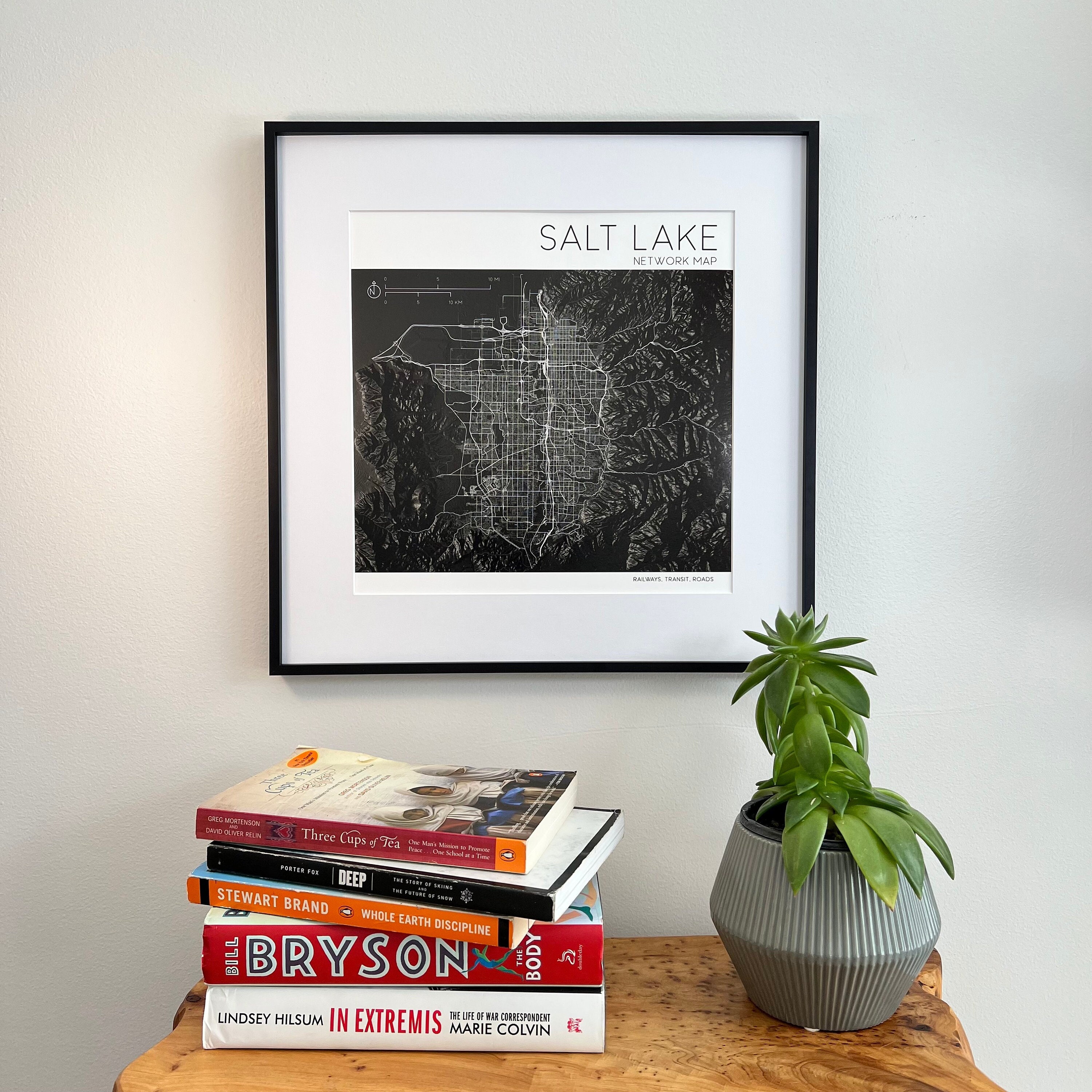 Salt Lake Network Map, Salt Lake City Map, Map Wall Art, Map Wall Decor ...