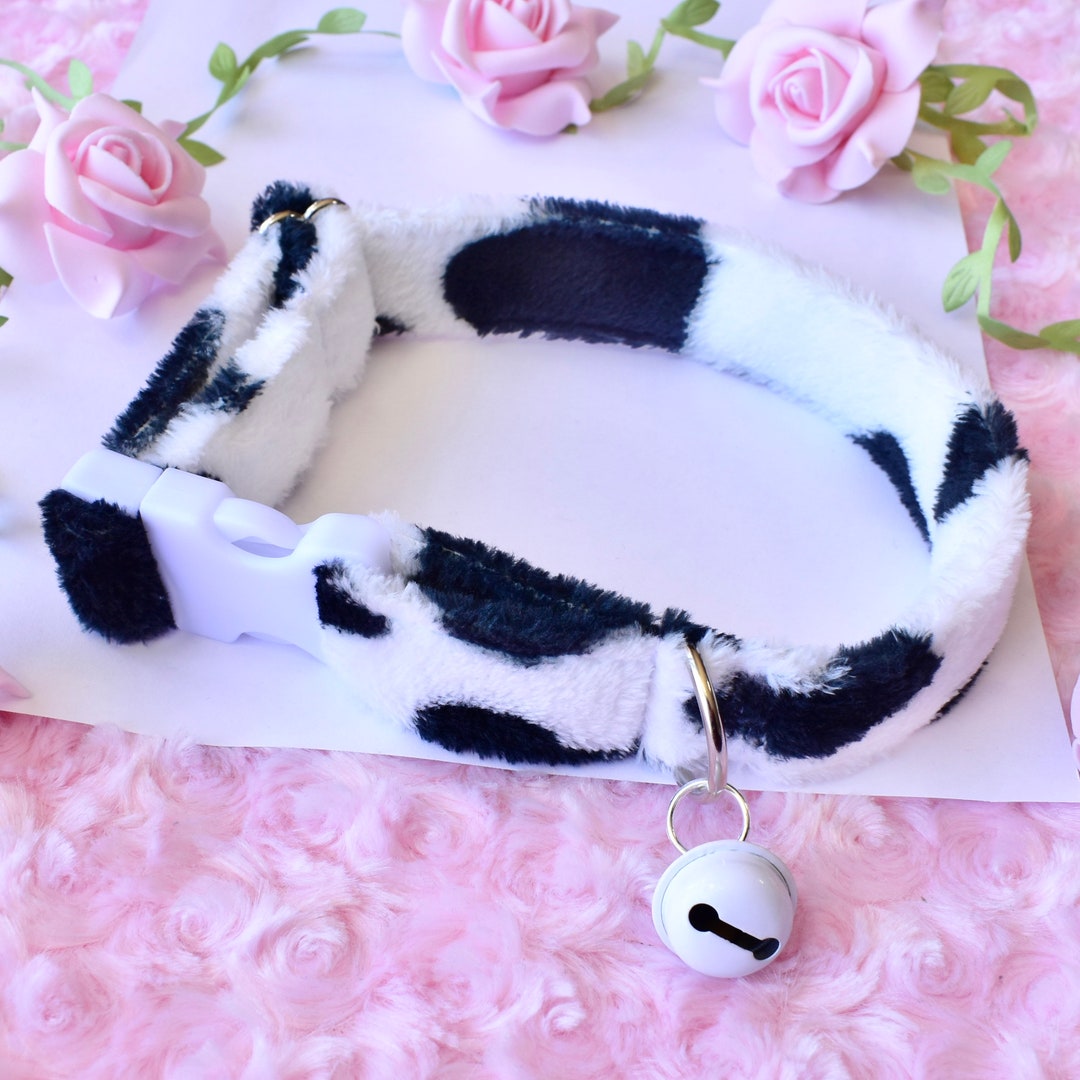 Cow Print Fluffy Collar 12-18inch Pet Play Cosplay Adult - Etsy