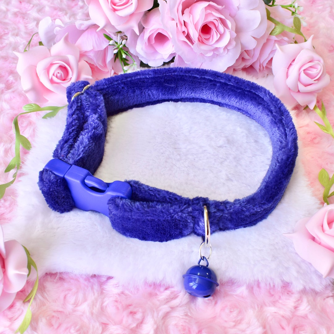 Dark Blue Fuffy Collar 12-18inch Pet Play Cosplay Adult - Etsy