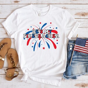 Fourth of July Couples Matching Shirts, She's My Firecracker, He's My ...