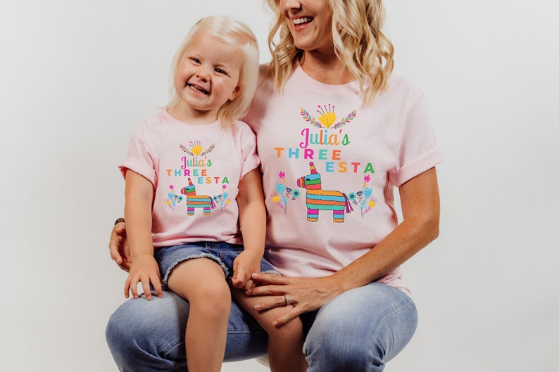 Custom 3rd Birthday Shirts Three Esta Fiesta Colorful - Etsy