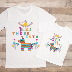 Custom 3rd Birthday Shirts | Three Esta Fiesta | Colorful Piñata Party Shirt | Bella and Canvas ...