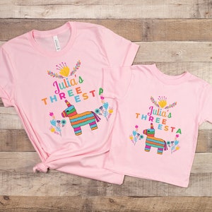 Custom 3rd Birthday Shirts | Three Esta Fiesta | Colorful Piñata Party Shirt | Bella and Canvas ...
