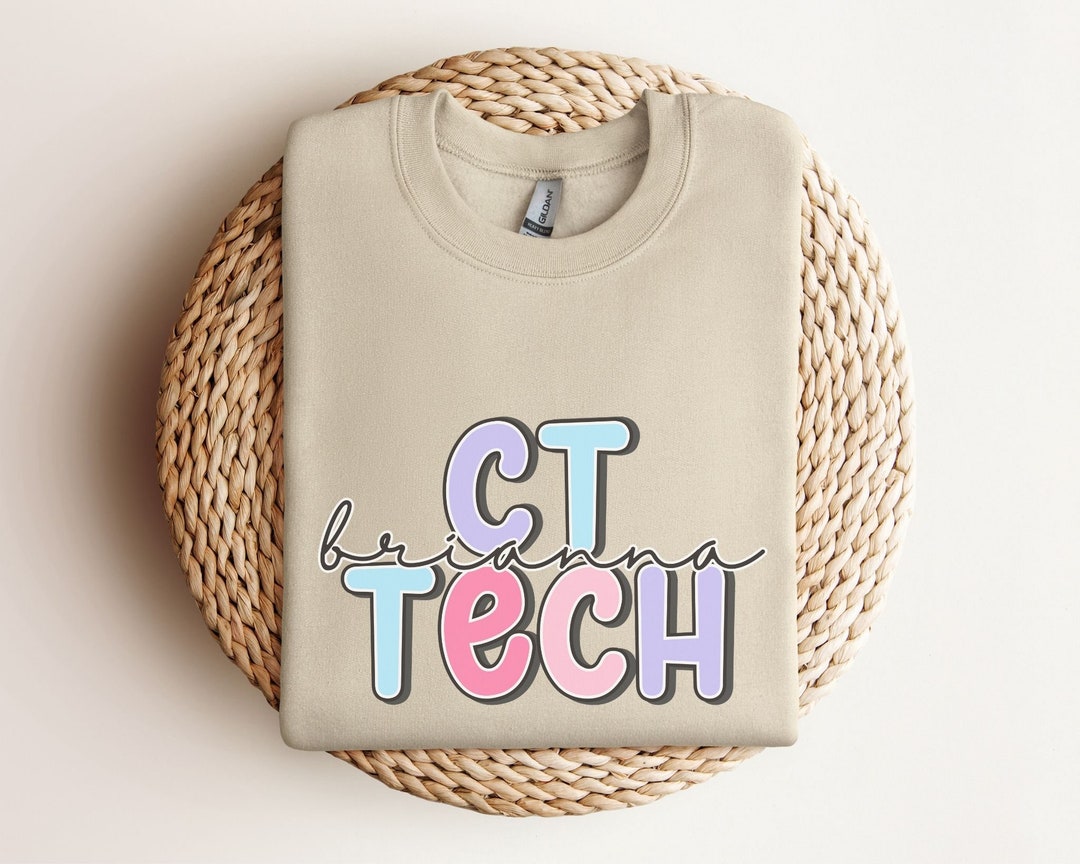 Personalized CT Tech Sweatshirt With Custom Name, Cute Boho CT Tech ...