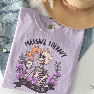 Funny Psoas I Was Saying Shirt, Skeleton Massage Therapist Shirt ...