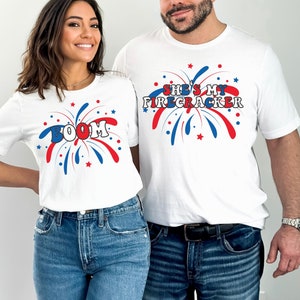 Fourth of July Couples Matching Shirts, She's My Firecracker, He's My ...