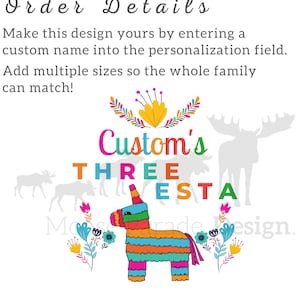 Custom 3rd Birthday Shirts | Three Esta Fiesta | Colorful Piñata Party Shirt | Bella and Canvas ...