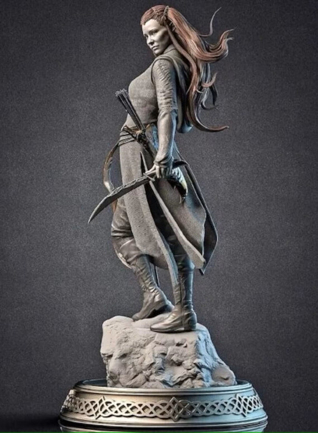 Statue of the Lotr Tauriel Elf Hobbit Evangeline Figure Printed and ...