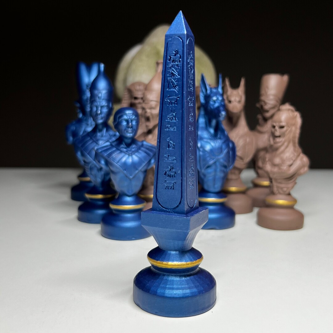 Egyptian Style Pillar Chess Figure - Etsy