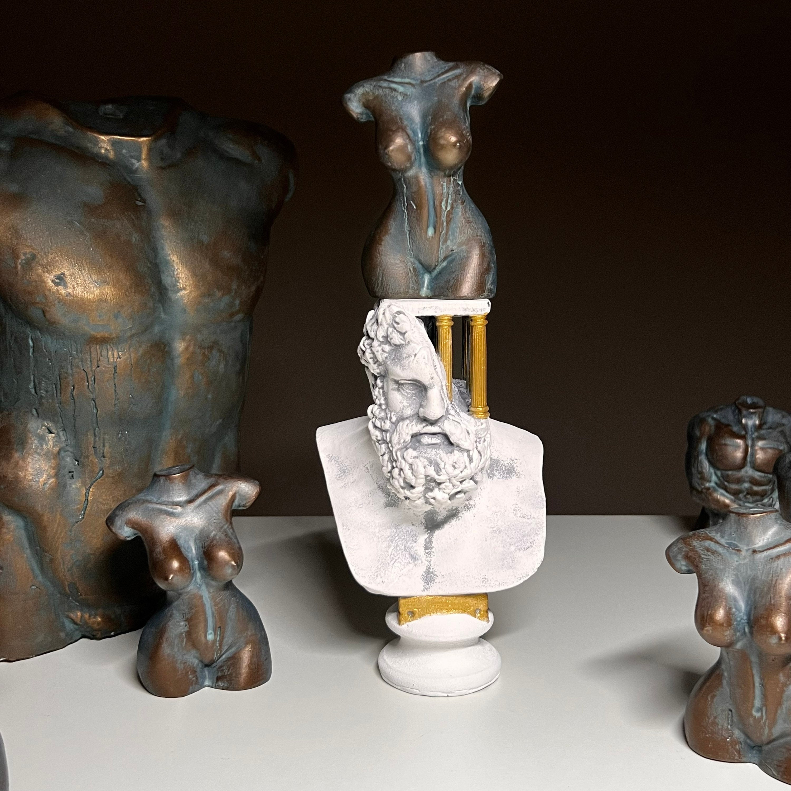 Female Torso Old Bronze Colored Statue - Etsy
