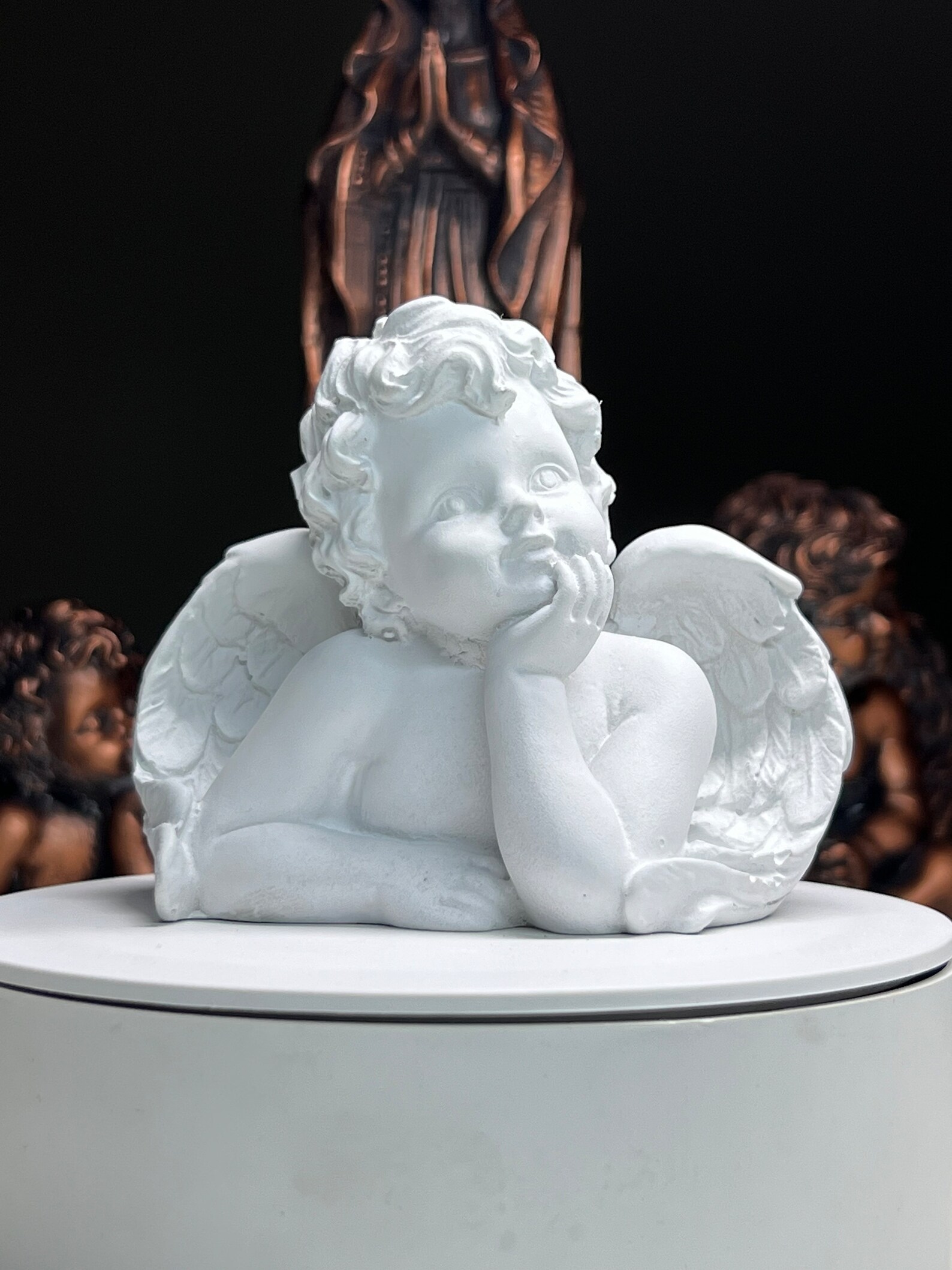 Beautiful Handmade Angel Gypsum Statue. White Color 4.0 Inch - Etsy