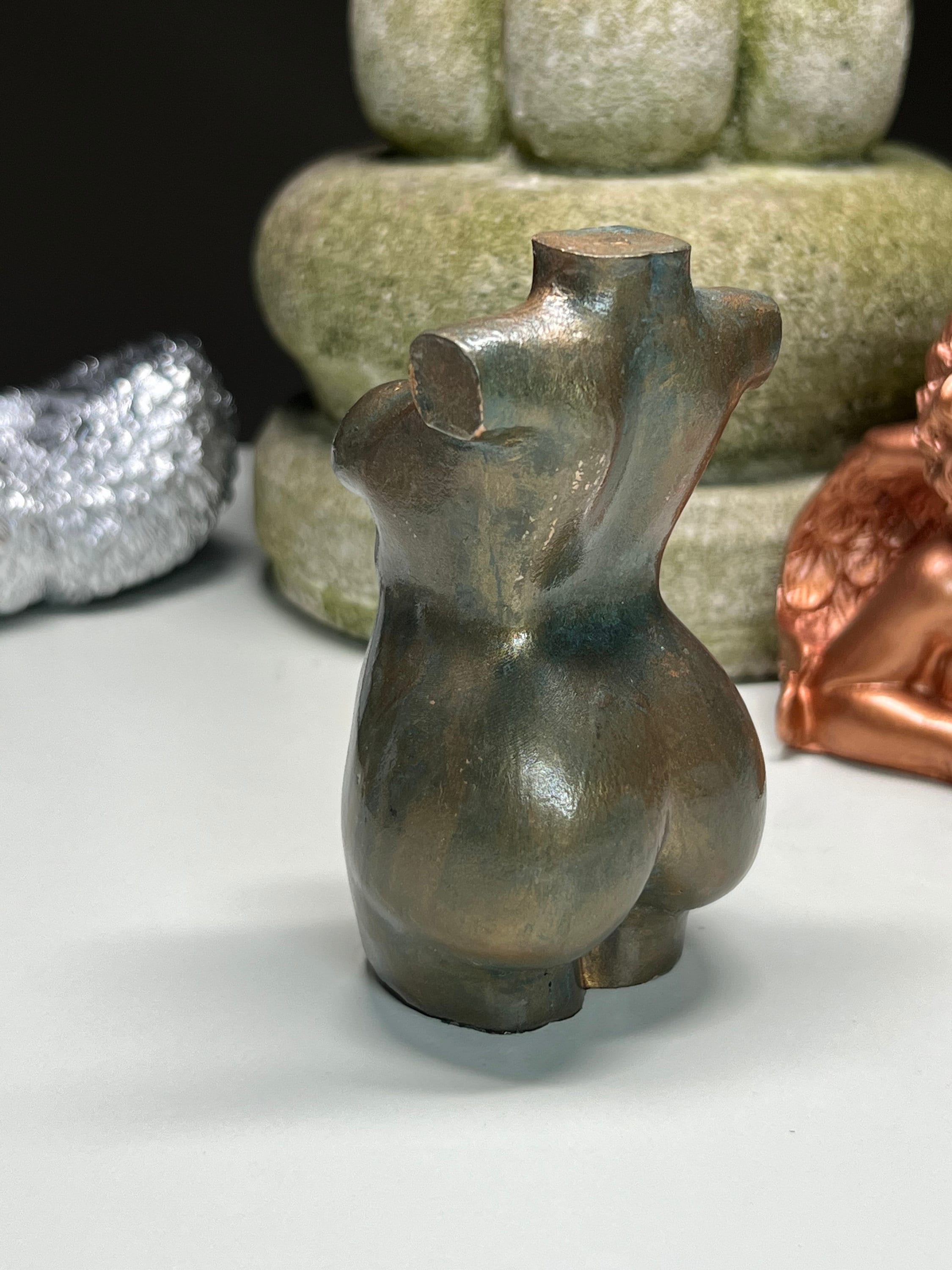 Old Bronze Colored Female Body Statue - Etsy