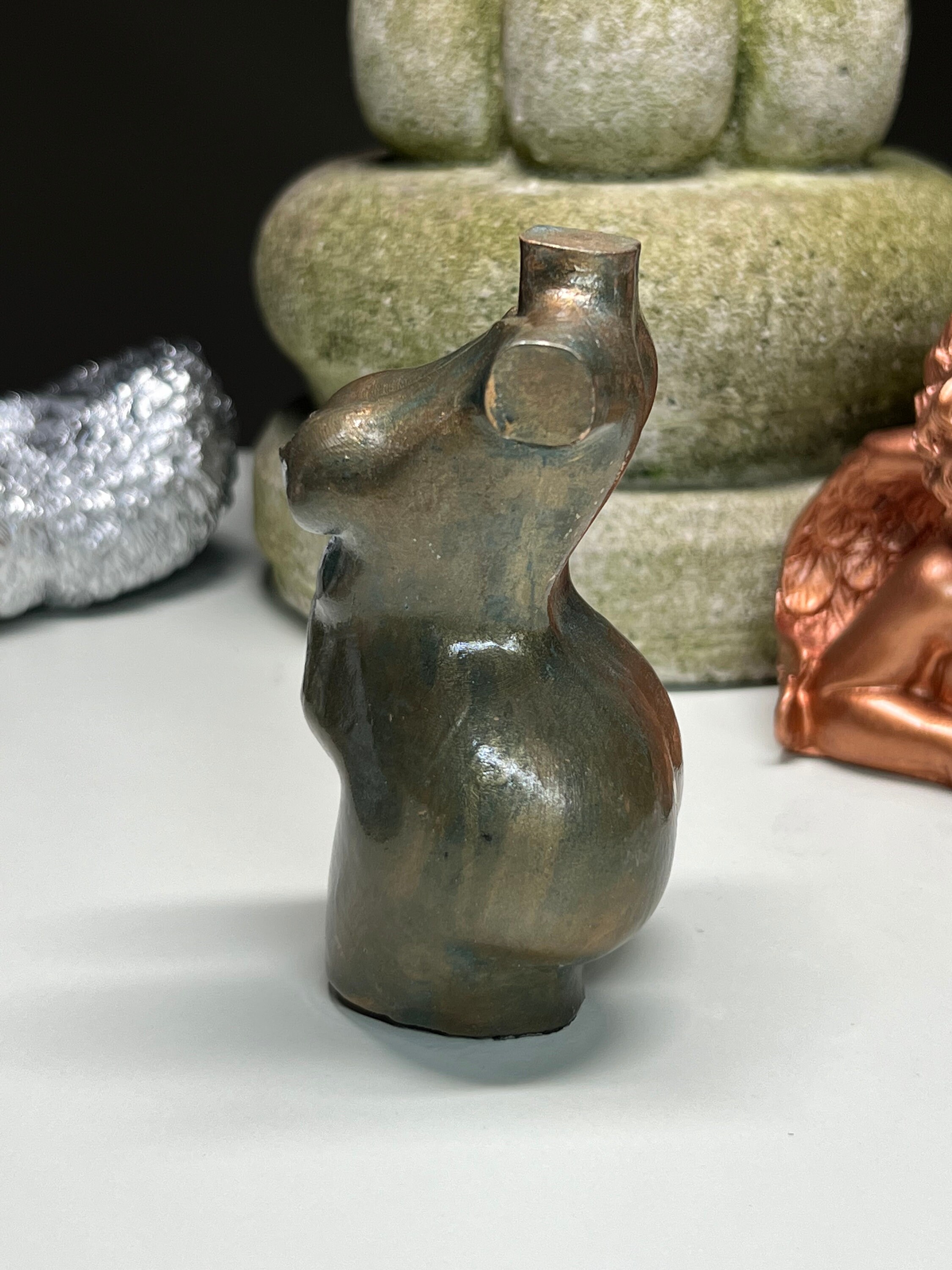 Old Bronze Colored Female Body Statue - Etsy