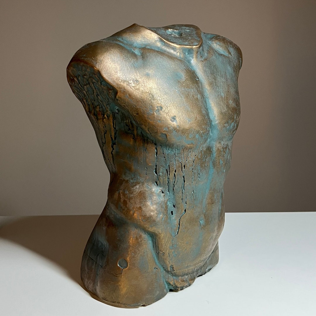 Large 9.8 Inch Man Body Ancient Greek Style Statue Bronze - Etsy