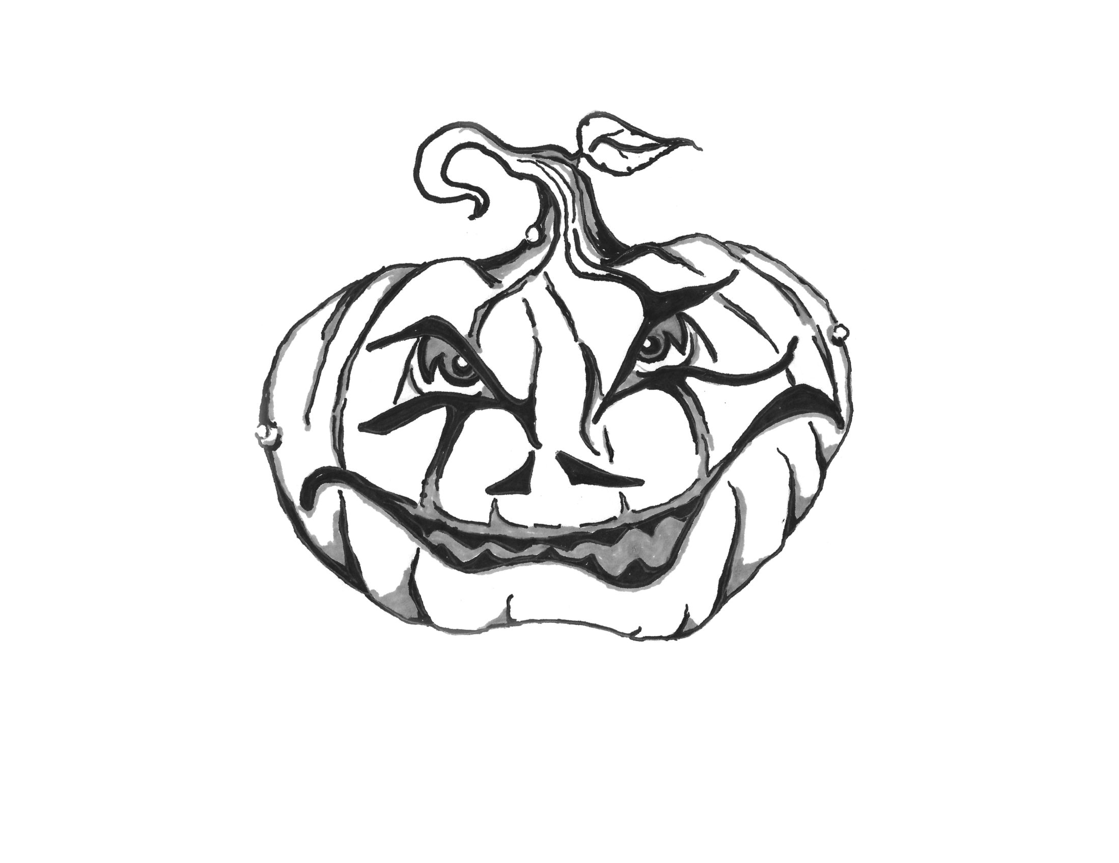 Jack O' Lantern Halloween Coloring Page - Etsy