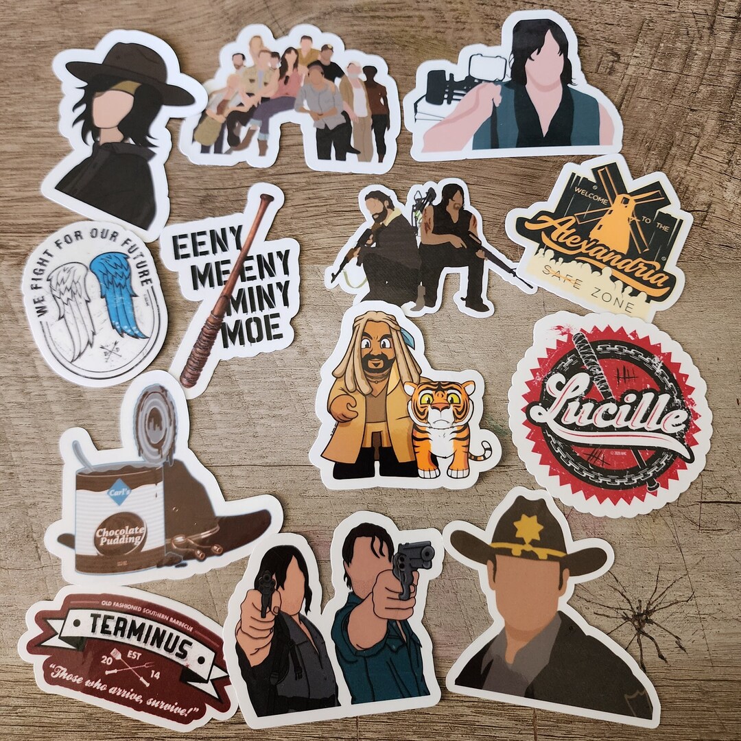 Walking Dead Sticker Zombie Show Sticker - Etsy